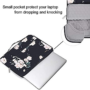 MOSISO Laptop Sleeve Compatible with MacBook Air 15 inch M2 A2941 2023/Pro 16 2023-2019 M2 A2780 M1 A2485 A2141/Pro Retina 15, 15-15.6 inch Notebook, Polyester Camellia Multifunctional Briefcase Bag