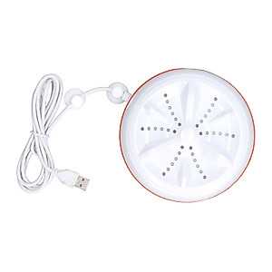 Ultrasonic Turbine Washing Machine, 50 Seconds Reverse Clean Circle High Strength Torque Pulsator Mini Ultrasonic Washer for Home, Business, Travel, College Room, RV, Apartment