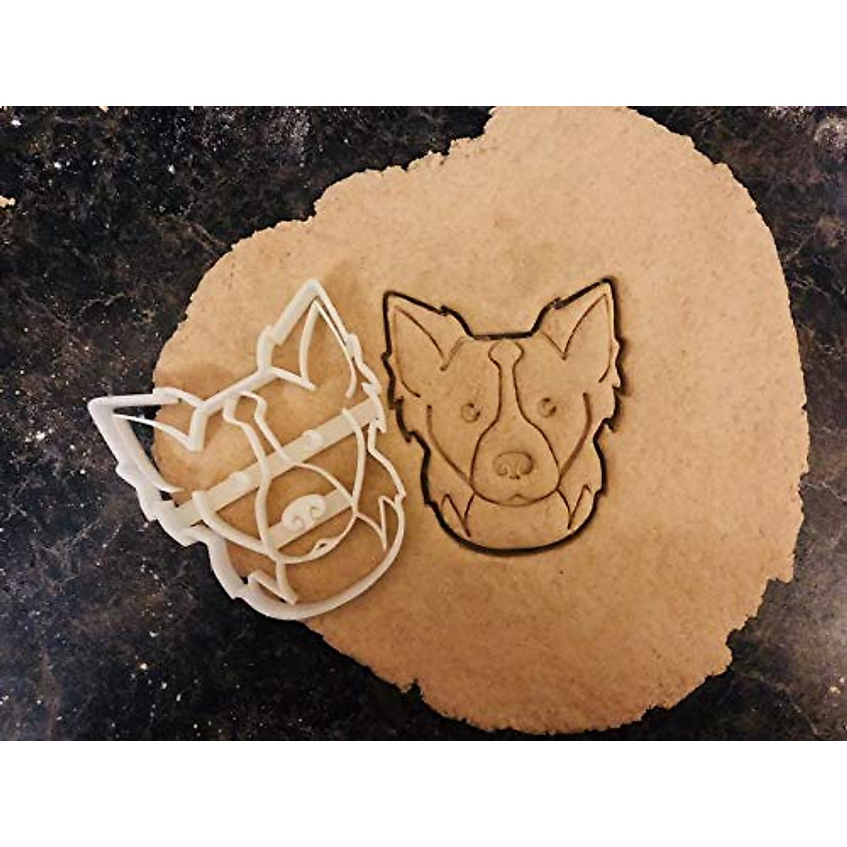 Border Collie Cookie Cutter and Dog Treat Cutter - Face - 3 inch