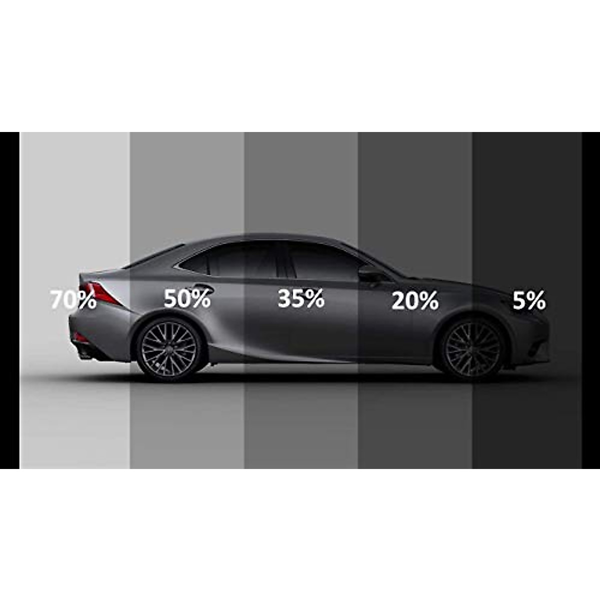 OTOLIMAN 2Ply Premium Uncut Roll Window Tint Film Dark Black 20" Inchx20'Ft (20inc x 240inc) Car Home Office Glass Scratch Resistant Film