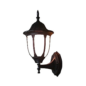 Black Traditional Outdoor Wall Light Lantern with E27 Fitting Exterior Wall Sconce Vintage Outdoor Wall Lantern Aluminum Metal Wall Lamp for Front Porch Yard Garage Decoration