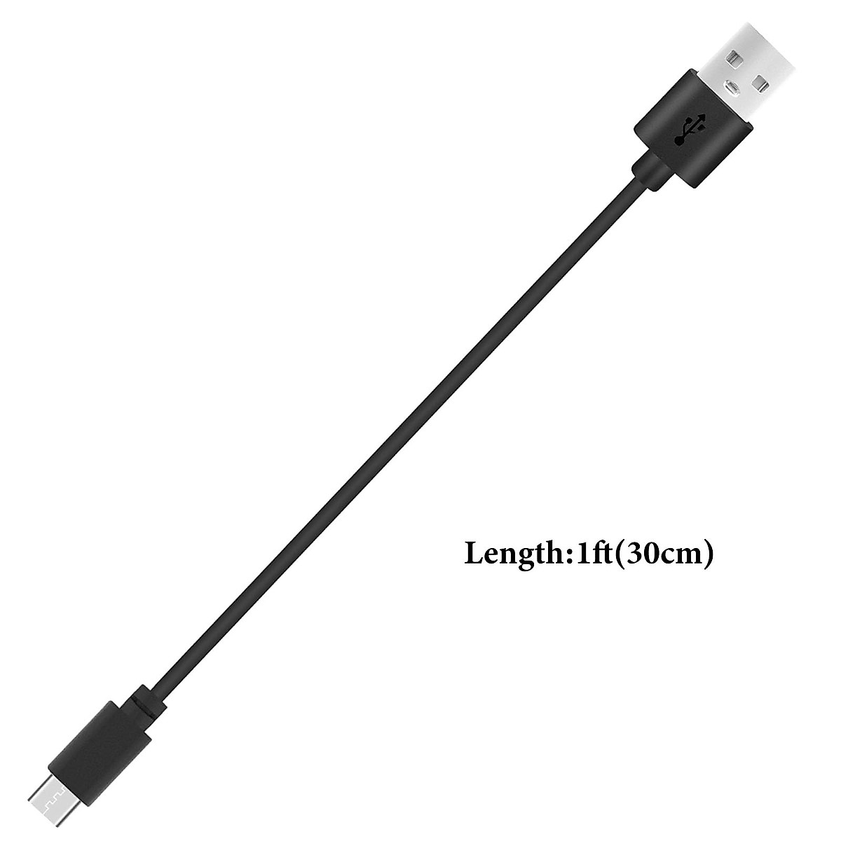 Geekria USB Headphones Short Charger Cable Compatible with Sony WH-1000XM6 WH-1000XM5 WH-1000XM4 ULT Wear WH-XB910N WH-CH720N Charger, USB-A to USB-C Replacement Power Charging Cord (1ft / 30cm)