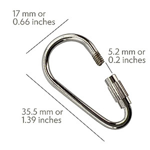 Mandarin Bird Toys by M&M 7010 Pk10 Nickel Plated 1 3/8 Inch Pear Toy Quick Link- Pear Shaped Pet Safe Bird Toy Hanging Links, Classic Design, Long Lasting, Shiny Finish, Hang All Types of Small Toys