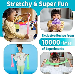 YasTant Butter Slime Kit for Girls and Boys, Safe and Fluffy Cloud Slime for Kids, Stress Relief Kids Slime Toy for Adults Anxiety, Stretchy and Non-Sticky Slime Pack of 6