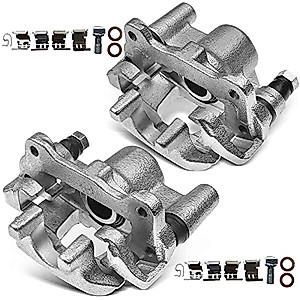 A-Premium Disc Brake Caliper Assembly with Bracket Compatible with Select Scion Models - tC 2005 2006 2007 2008 2009 2010, L4 2.4L - Rear Driver and Passenger Side, 2-PC Set