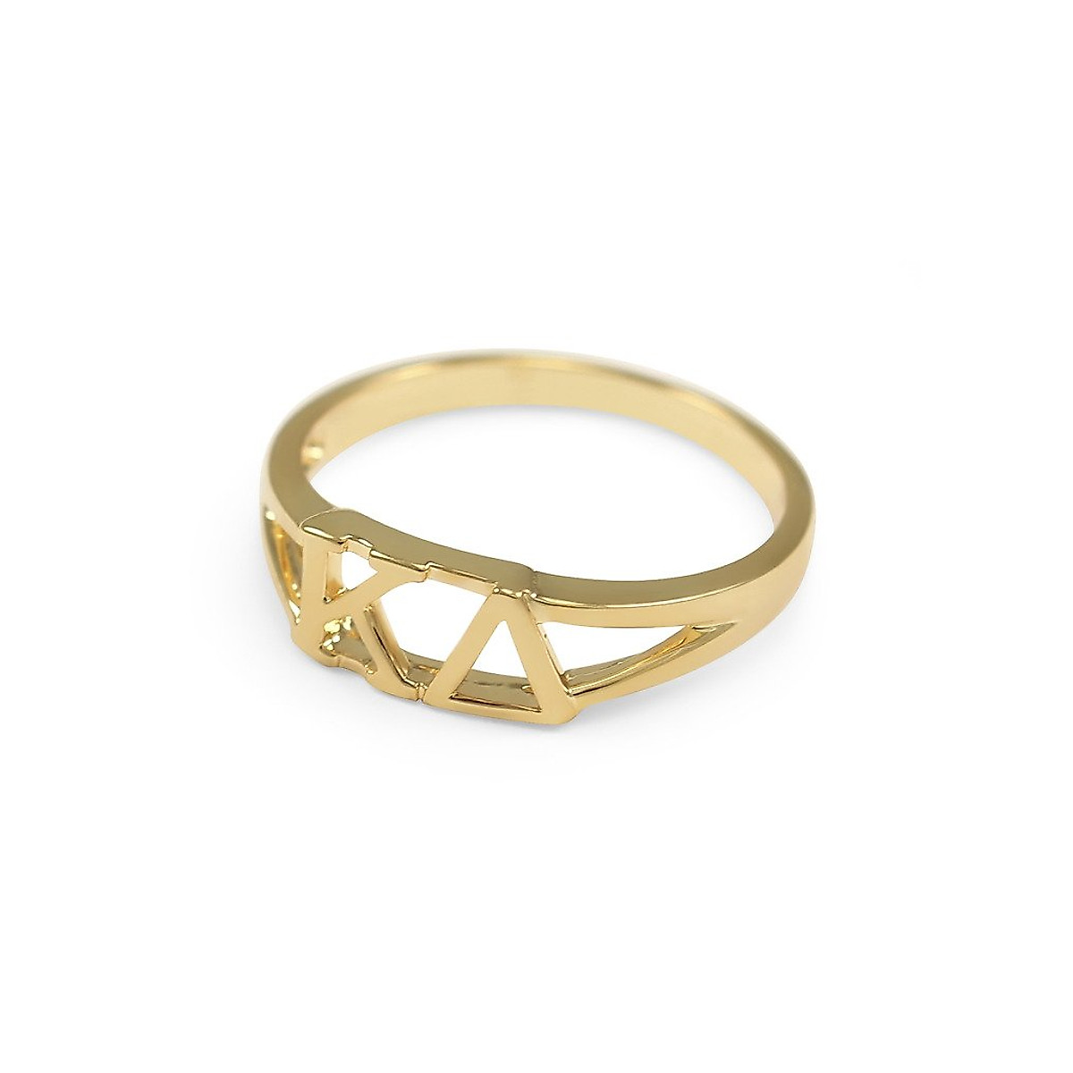 The Collegiate Standard Kappa Delta 14k Gold Plated Sorority Ring with Greek letters