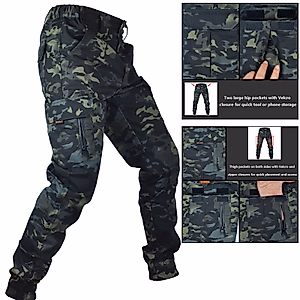 MEGE KNIGHT Men's Outdoor Hiking Pants, Tactical Pants Lightweight Casual Work Ripstop Cargo Pants for Men with Pockets UCP