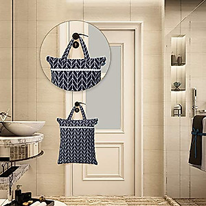 Teamoy Travel Hanging Wet Dry Bag Organizer (17.3 x 13.4 inches) with Two Compartments for Cloth Diaper, Laundry, Swimsuits and More, Easy to Hang Everywhere (M, Black Arrow)