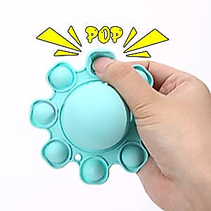 FYKeBoL 4 Pack -Reversible Octopus Push Pop Bubble Fidget Toy , Flip Octopus Push Pop It, Mini Pop Octopus Squeeze Sensory Toys Relieve Emotional Stress, Octopus Fidget Popper Toy for Adults and Kids
