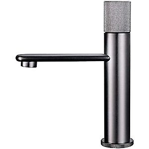 JBQ Bathroom Faucets Bathroom Sink Faucet Bathroom Vanity Faucet Brass Sink Faucet Hot and Cold Single Handle Countertop Mounted Toilet Unique Design Faucet (Color : Gun Grey S)