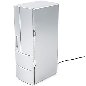 EXQST Mini Refrigerator USB Fridge Freezer, Mini Fridge Cooler & Warmer,500 ml Small Drink Fridge with Cooler & Warmer, for Bedrooms, Cars, Offices, Drinks, Food, Skincare, Cosmetics