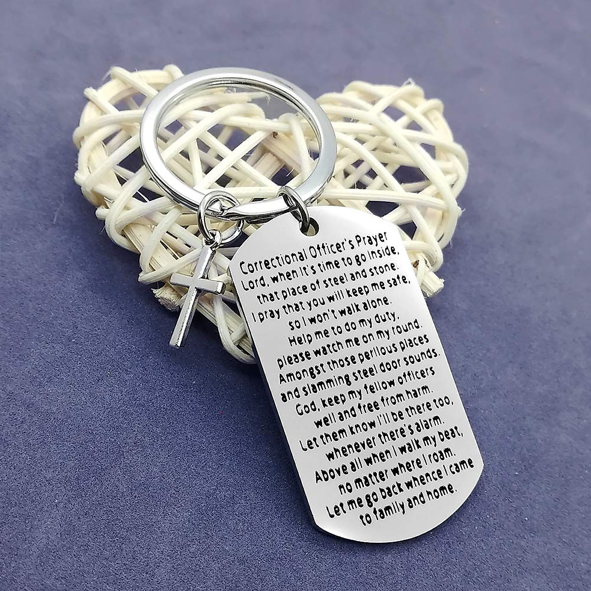 Vadaka Correctional Officer Keychain Prayer Jewelry Christian Gift Religious Jewelry Thanksgiving Day Christmas Birthday Gift from Correctional Officer Mom Wife Daughter