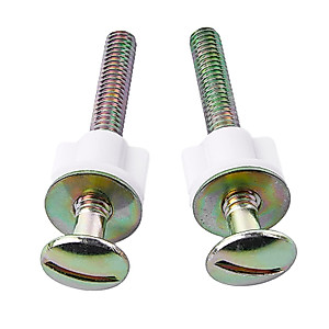 Universal Toilet Seat Screws, 2Packs Metal Toilet Seat Hinge Bolts and Screws, 3 Inch Steel Toilet Seat Bolts, Washers and Plastic Nuts, Replacement Parts for Top Mount Toilet Seat Hinges