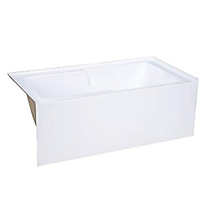 Swiss Madison Well Made Forever SM-AB542 Voltaire Alcove Tub with Armrest 60" x 32" in Glossy White