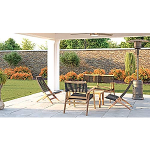 Patio Sense 63369 Kingsmen Armchair Natural Finish Midcentury Modern Wooden Sofa Chair Living Room Bedroom Patio Poolside Study Room Garden Indoor & Outdoors Heavy Duty Wood Construction