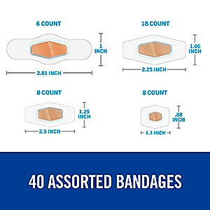 Nexcare Max Hold Waterproof Bandages, Stays On for 48 Hours, Flexible Bandages for Fingers, Knees and Heels - 40 Pack Clear Waterproof Bandages