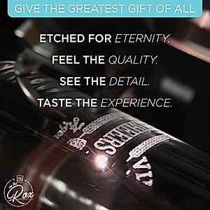 On The Rox Drinks Monogrammed Gifts For Women and Men - Letter A-Z Initial Engraved Monogram Stemless Wine Glass - 17 Oz Personalized Wine Gifts For Women and Men (A)