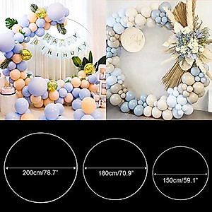 YYQQ Round Balloon Arch Kit, Balloon Circle Frame Kit, Balloon Arch Garland Kit for Holder Wedding, Christening, Decoration, Large Photo Background, Birthday, Party Decor (180cm)