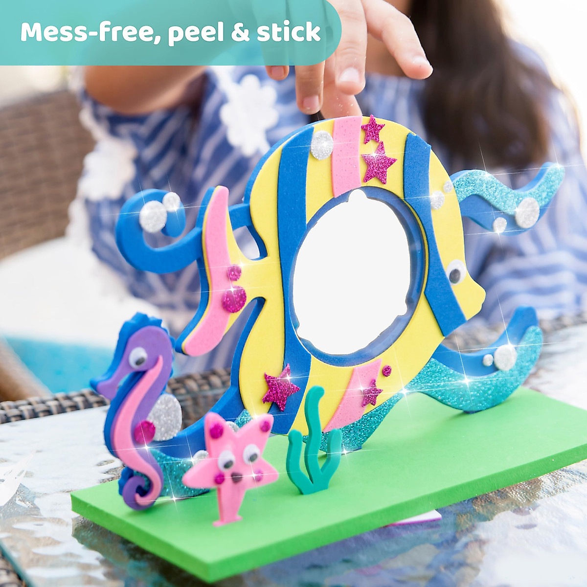 jackinthebox Under The Sea Themed Craft Kit | Includes Beautiful Felt Mermaid Sewing Kit | 6 Different Crafts-in-1 | Best Gift Girls Ages 6 to 10 Years (6-in-1)