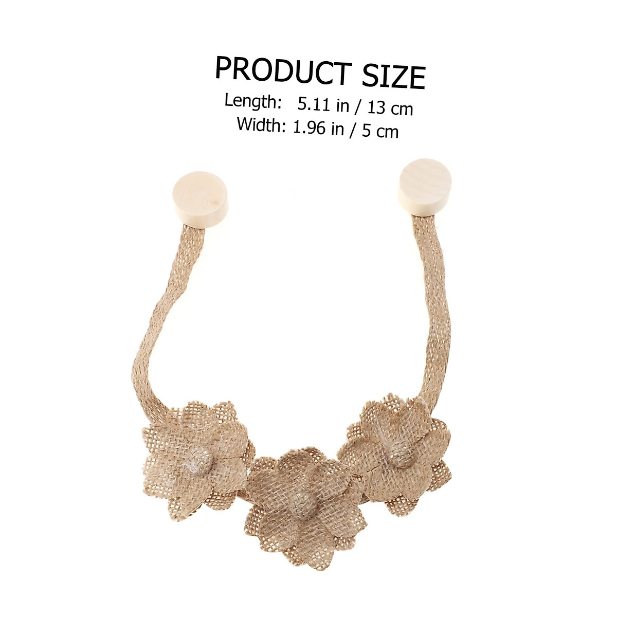 YARNOW Magnetic Window Shade Flower Magnet Buckle Magnetic Window Drapery Tie Backs for Curtains Polyester Bracket Brown Fashion Magnetic Drapery Tiebacks