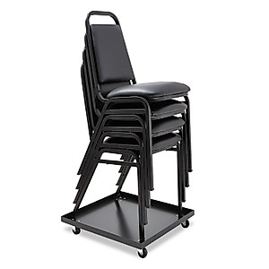 Alera SCCART Stacking Chair Dolly, 22-1/2w X 22-1/2d, Black