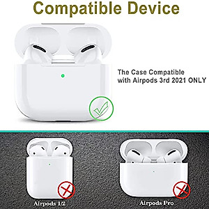 Airpods 3rd Generation Case (Not Fit Pro) - Wonjury Afro African American Protective Hard Airpods 3 Case Cover Women Girls with Keychain for Apple Airpod Gen 3 (2021) Charging Case, Hair Girl