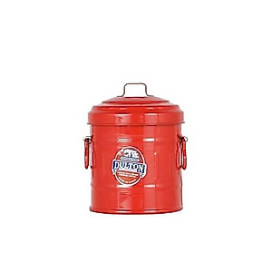 Dulton 100-244RD Micro Garbage Can, Red, Tickling for Adults and Children, Extra Small Size Garbage Can, with Tabletop Lid, Tin Can, Height 4.3 inches (110 mm), Diameter 3.5 inches (90 mm)