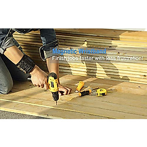 Magnetic Wristband with 20 Strong Magnets for Holding Screws Nails Drill Bits, Father's Day Gifts for Dad, Gadgets Tools, Gifts for Men,Husband, Boyfriend and DIY Handyman