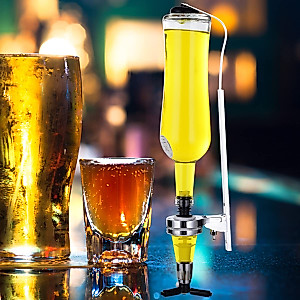 WNGDUA 1-Bottle Wall Mounted Liquor Dispenser Bar Butler Bracket Cocktail Alcohol Drink Shot Wine Holder for Home Bar Beer Pourer Liquor Drinking Beverage Bottle Whisky Dispenser