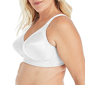 PLAYTEX Womens 18 Hour Comfort-strap Wireless Bra, Full-coverage With 4-way Trusupport, Single & 2-pack Bras, White, 44B US