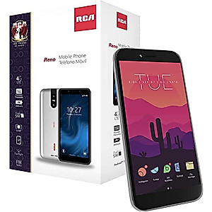 RCA Reno Smartphone, 4G LTE, 16GB+2GB RAM, Android 11, Silver, Unlocked