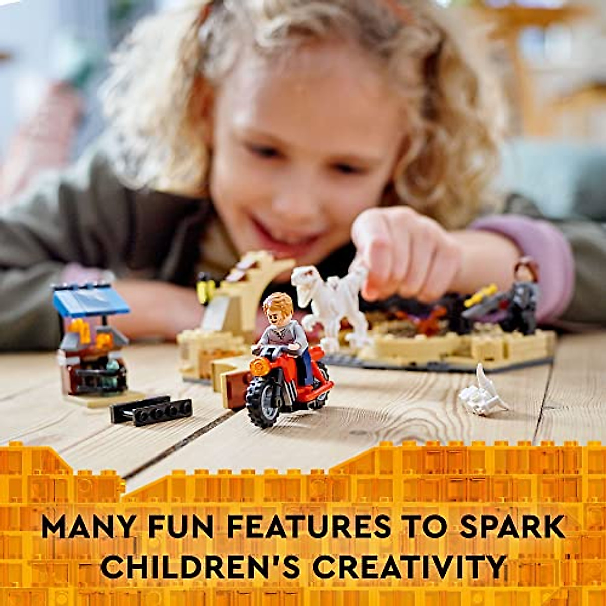 LEGO Jurassic World Atrociraptor Dinosaur: Bike Chase Set 76945, Dinosaur Toys for Boys, Girls, Kids Age 6 Plus, with 3 Dino Figures and Toy Motorcycle