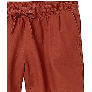 Amazon Essentials Women's 5" Inseam Drawstring Linen Blend Short (Available in Plus Size), Terracotta, 2X