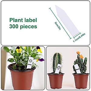 Augshy 250-Pack 4 Inch Plant Nursery Pots Seed Starting Pots Containers with 300 Labels for Indoor Outdoor Usage