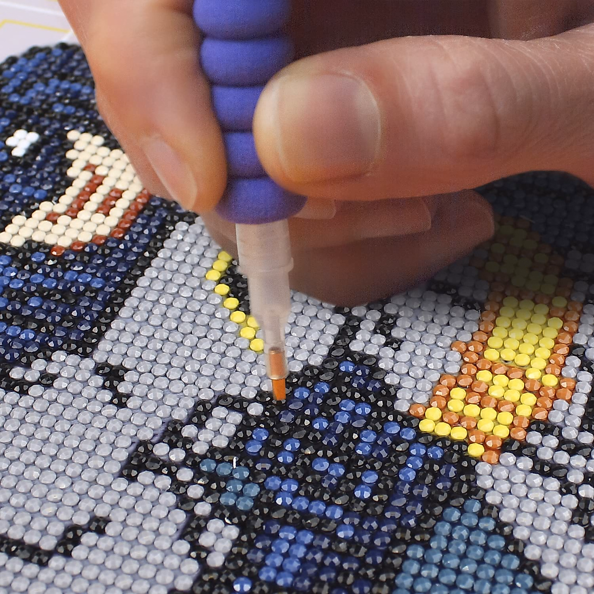 Camelot Dots DC Comics Collection of Diamond Facet Painting Art Kits, 8.7" x 8.7", Young DC Batman