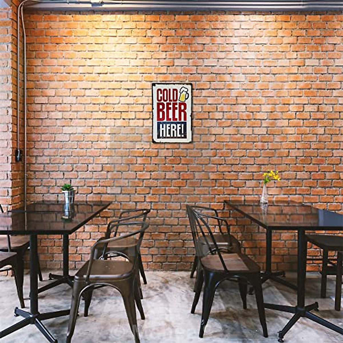 New Deco Cold Beer Here Vintage Retro Rustic Metal Tin Sign Pub Wall Deor Art 8x12 Inches (20x30cm)