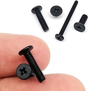 Mutai 50pcs M1.2 M1.4 M1.6 M2 M2.5 M3 M4 Black Small Phillips Ultra Thin Wafer Flat Head Screw Bolt for Laptop Notebook Phone Glasses (Size : 3mm, Color : M1.4)