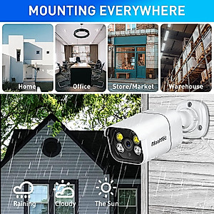 NOAHTEC 4MP PoE Security Camera System, 4Pcs CCTV Security Cameras System 2K IP Home Security Cameras with 8CH 8MP 4K NVR &Hard Drive 1TB, Person VehicleDetection, Two-Way Audio, 100ft Night Vision