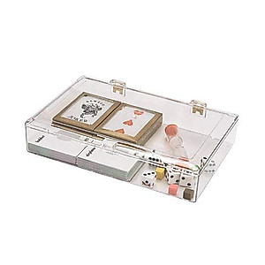 Pioneer Plastics 600C Clear Rectangular Plastic Hinged Container, 9.5" W x 6.25" D x 1.5625" H