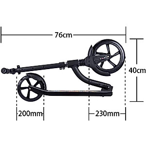 XBSLJ Kick Scooter, Scooters for Kids Adult Kick Scooter Folding Scooter Adjustable Smooth Pro Push Urban Scooters City Big Kids Boys Girls