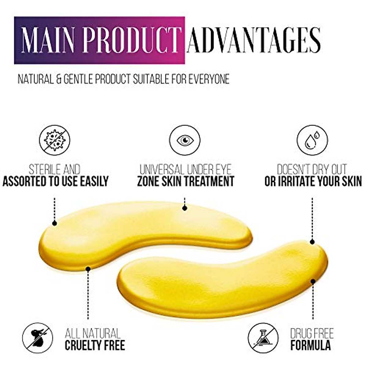 LE GUSHE Under Eye Patches - 24K Gold Under Eye Mask Anti-Aging Hyaluronic Acid Collagen Under Eye Pads Reducing Dark Circles & Wrinkles Treatment Gel Bags (20 pairs gold)