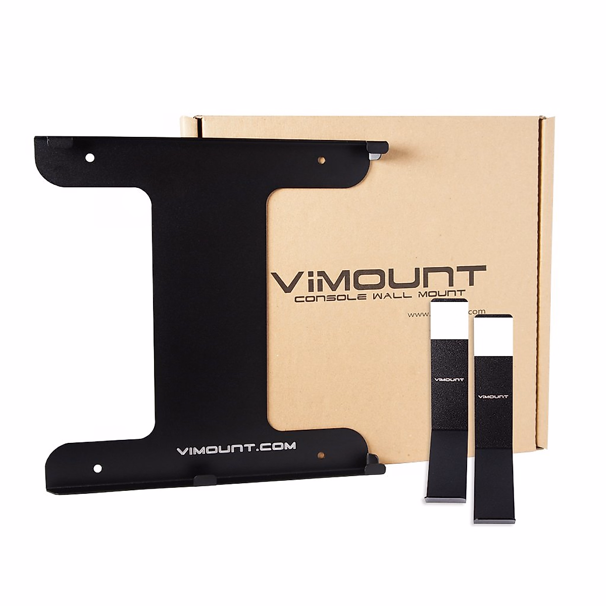 ViMount Wall Mount Compatible with PlayStation 4 PRO + 2pcs Controller Wall Mount - Black