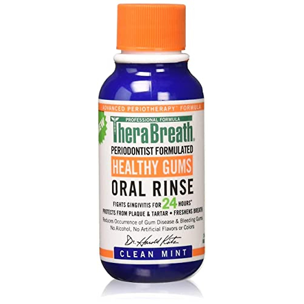 TheraBreath Healthy Gums Periodontist Formulated 24-Hour Oral Rinse, Clean Mint, 3 Ounce (Pack of 6)