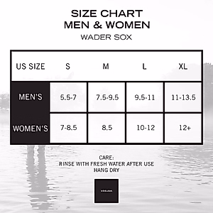 Wetsox Wader Sox, Black Frictionless Wading Socks, Get in and Out of Wader or Boot Easily, 1mm Neoprene Keep Feet Warm or Dry