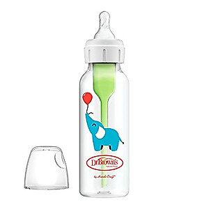 Dr. Brown’s Natural Flow® Anti-Colic Options+™ Narrow Baby Bottles 8 oz/250 mL, with Level 1 Slow Flow Nipple, 6 Pack, 0m+ Balloon Animals Gift Set