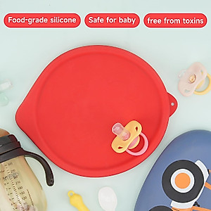 PUREKRA Silicone Lids for Anchor Hocking 2 Quart Batter Bowl (8 Cup), 1 Pack, Red, Microwave & Dishwasher Safe - Lid Only