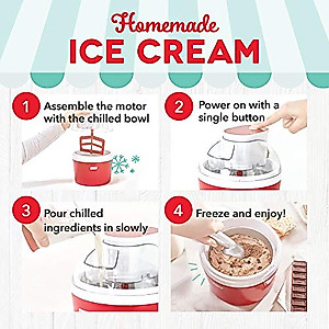 DASH Everyday Ice Cream Maker for Gelato, Sorbet, Frozen Yogurt + Popsicles, with Mixing Bowl & Popsicle Molds + Recipe Book, 1 Quart - Aqua