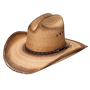 RESISTOL Jason Aldean Georgia Boy - Mexican Palm Straw Cowboy Hat (Natural, Large)