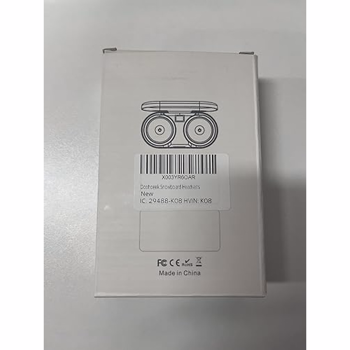 Doohoeek Snowboard Ski Helmet Headphones, True Wireless Earbuds Bluetooth with Charging Box for Audio Ready Helmet, 50+ Hours Work Time Headsets LED Display for Snowboarding Skiing Climbing Biking