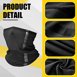 8 Pcs Hard Hat Full Brim Sun Shade Mesh Neck Sun Block Protection Neck Gaiter Bandana Face Scarf with UV Strap Arm Sleeves(Black,Gray)